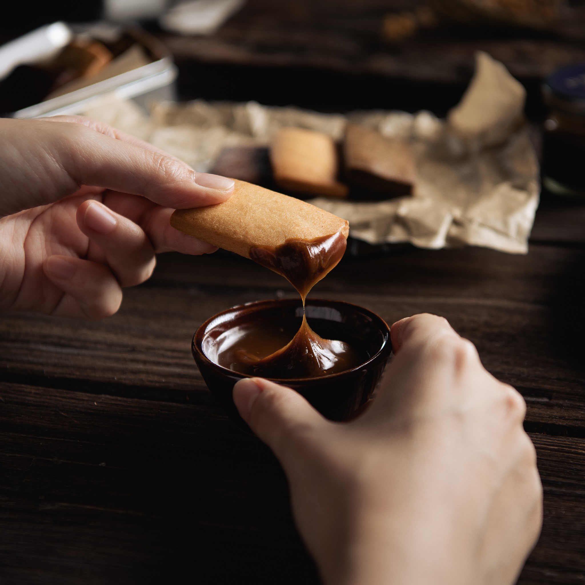 深夜裡的法國手工甜點